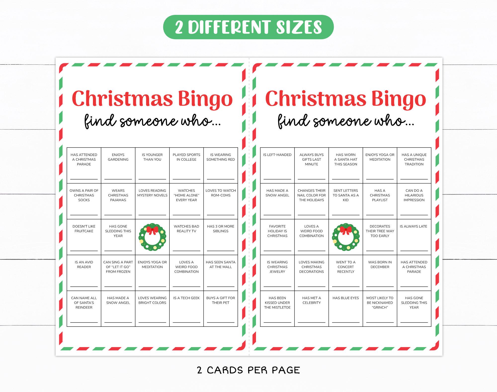 Get to Know You Christmas Bingo, Find the Guest Bingo, Holiday Human ...