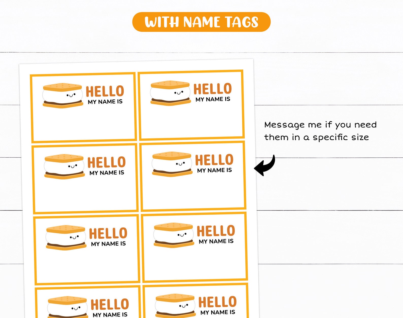 What's Your S'mores Name Game With Tags, Whats Your Smores Name ...