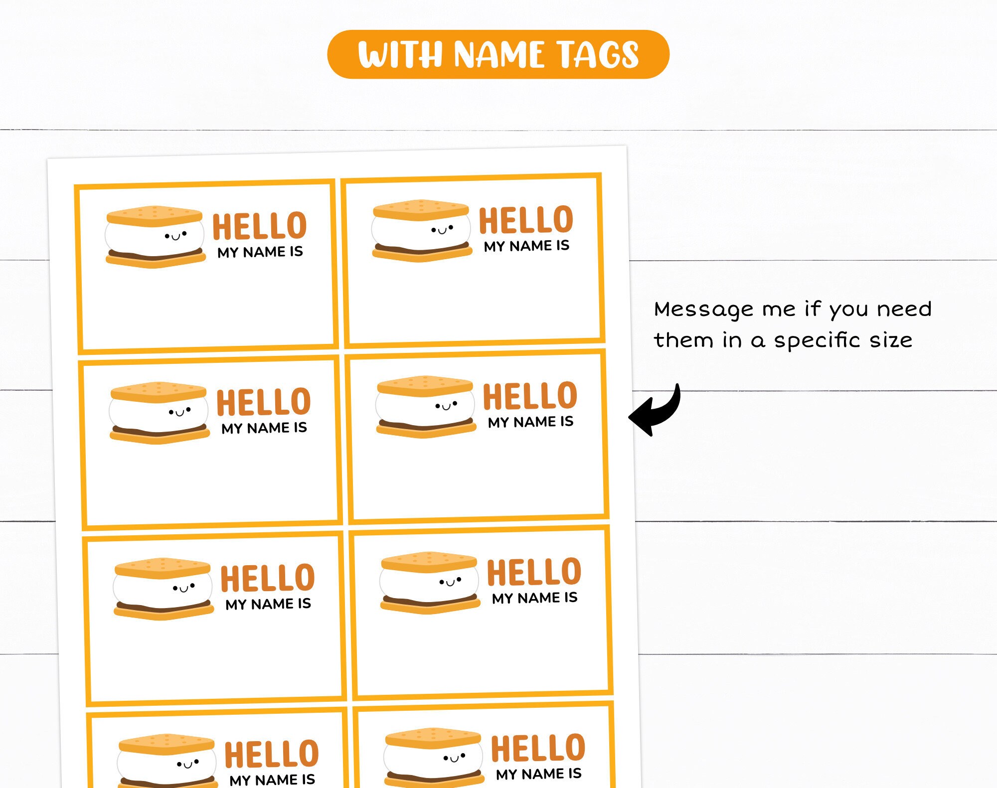 What's Your S'mores Name Game With Tags, Whats Your Smores Name ...