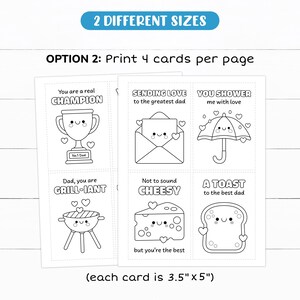Fathers Day Coloring Cards, Fathers Day Cards, Fathers Day Printable ...