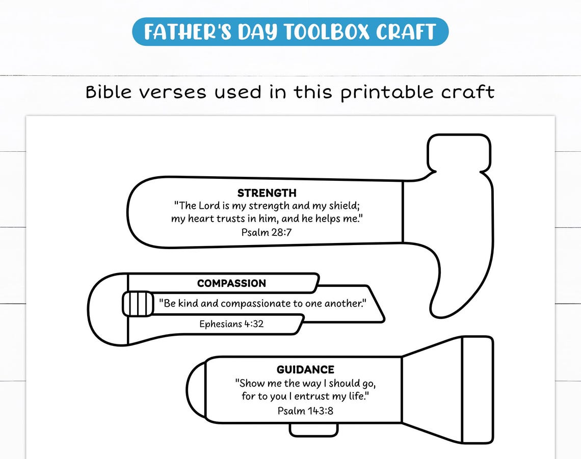 Fathers Day Bible Craft Kids, Childrens Church Activity Sheet ...