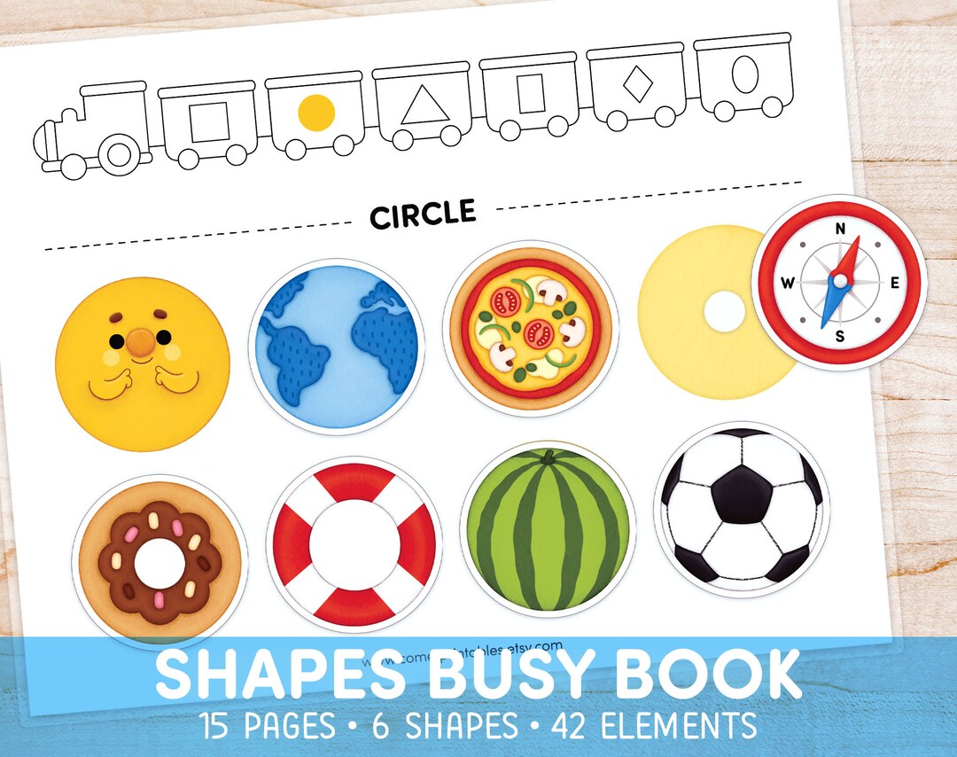 Shape Matching Montessori Busy Book Toodler Busy Book 2 Year - Etsy