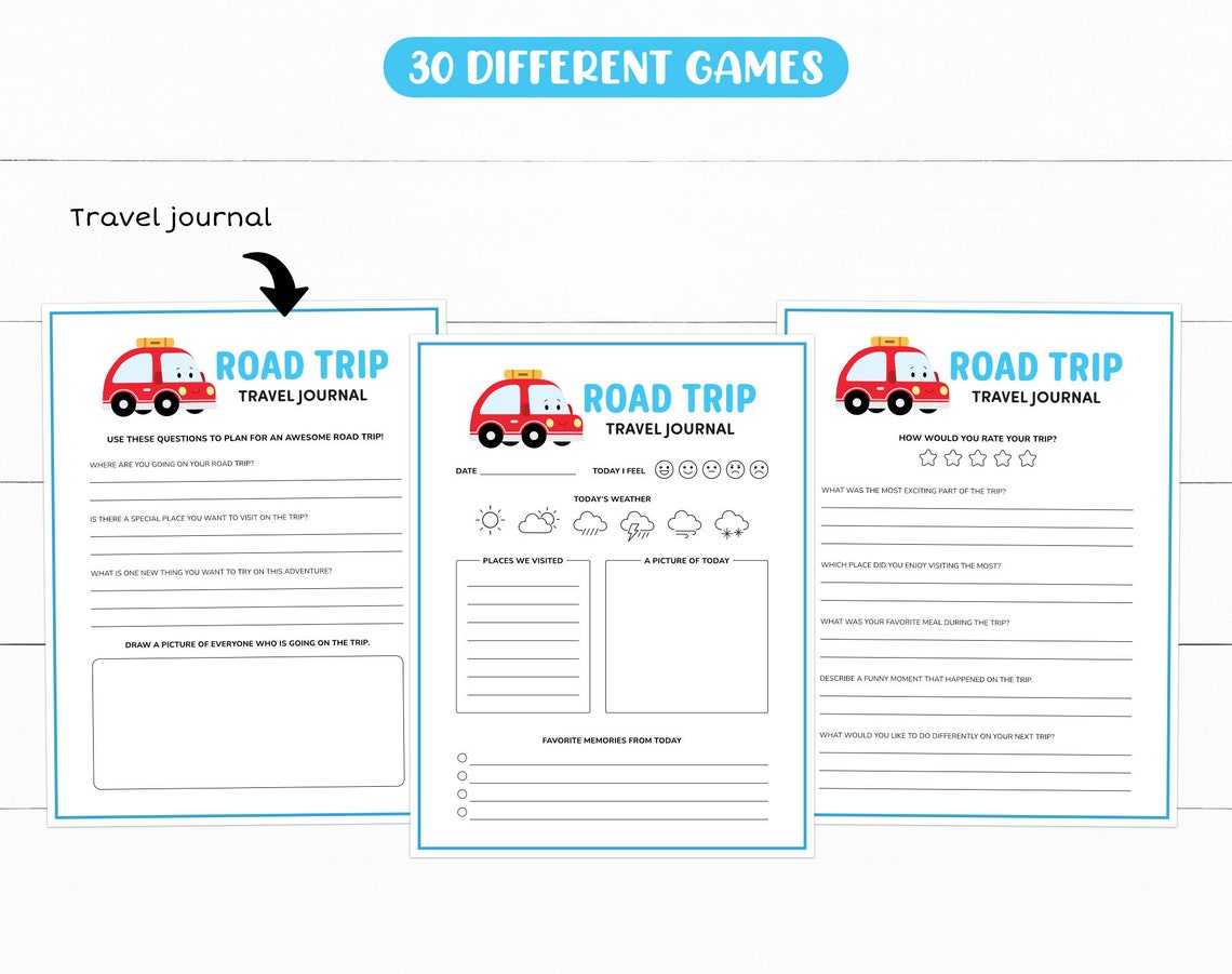 Kids Road Trip Games Bundle, Family Road Trip Pack, Printable Travel ...