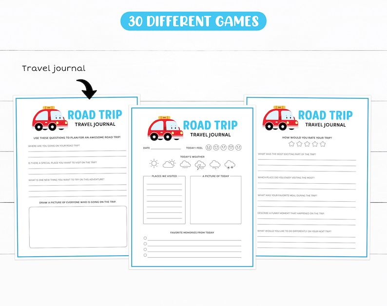 Kids Road Trip Games Bundle, Family Road Trip Pack, Printable Travel ...