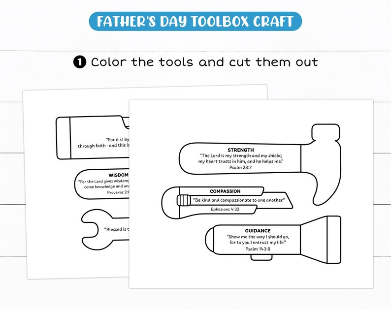 Fathers Day Bible Craft Kids, Childrens Church Activity Sheet ...