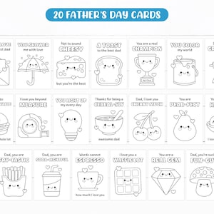 Fathers Day Coloring Cards, Fathers Day Cards, Fathers Day Printable ...