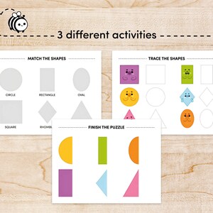 Shape Matching Montessori Busy Book, Toodler Busy Book 2 Year Old ...