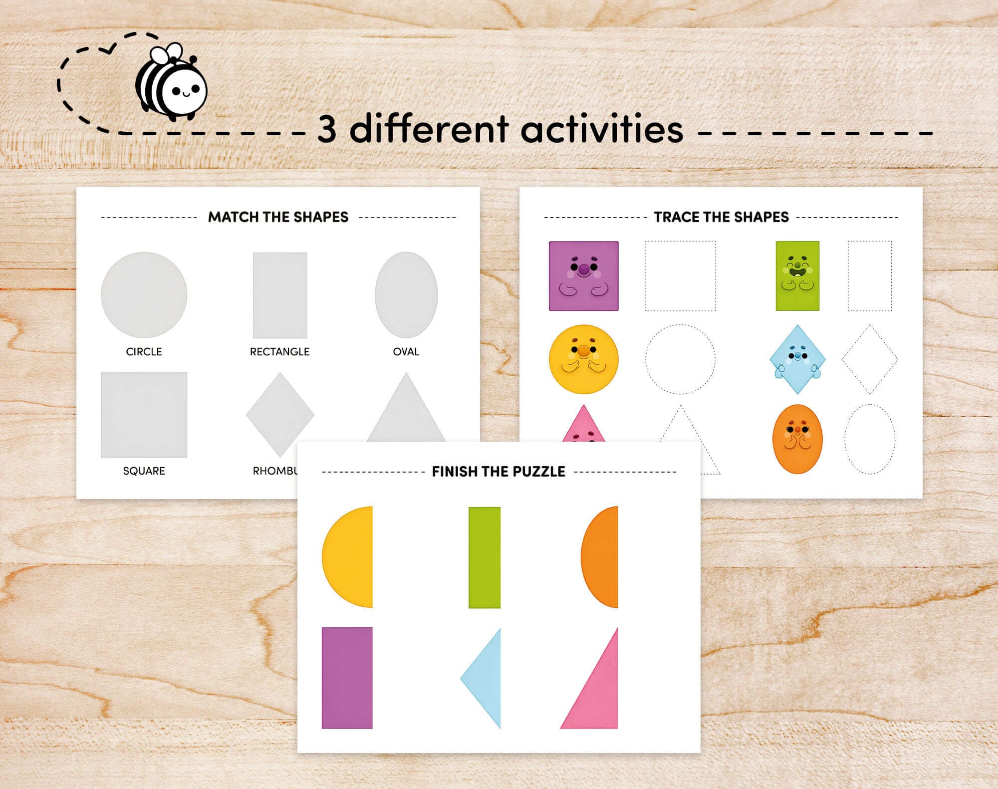 Shape Matching Montessori Busy Book, Toodler Busy Book 2 Year Old ...