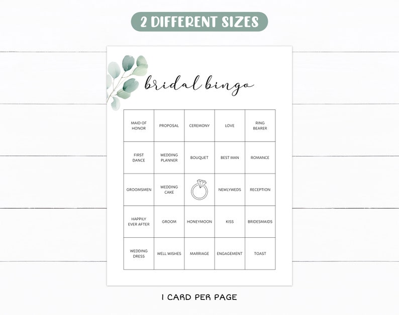 Printable Bridal Bingo Game, Modern Minimalist Bridal Shower Bingo Cards, Wedding Bingo ...