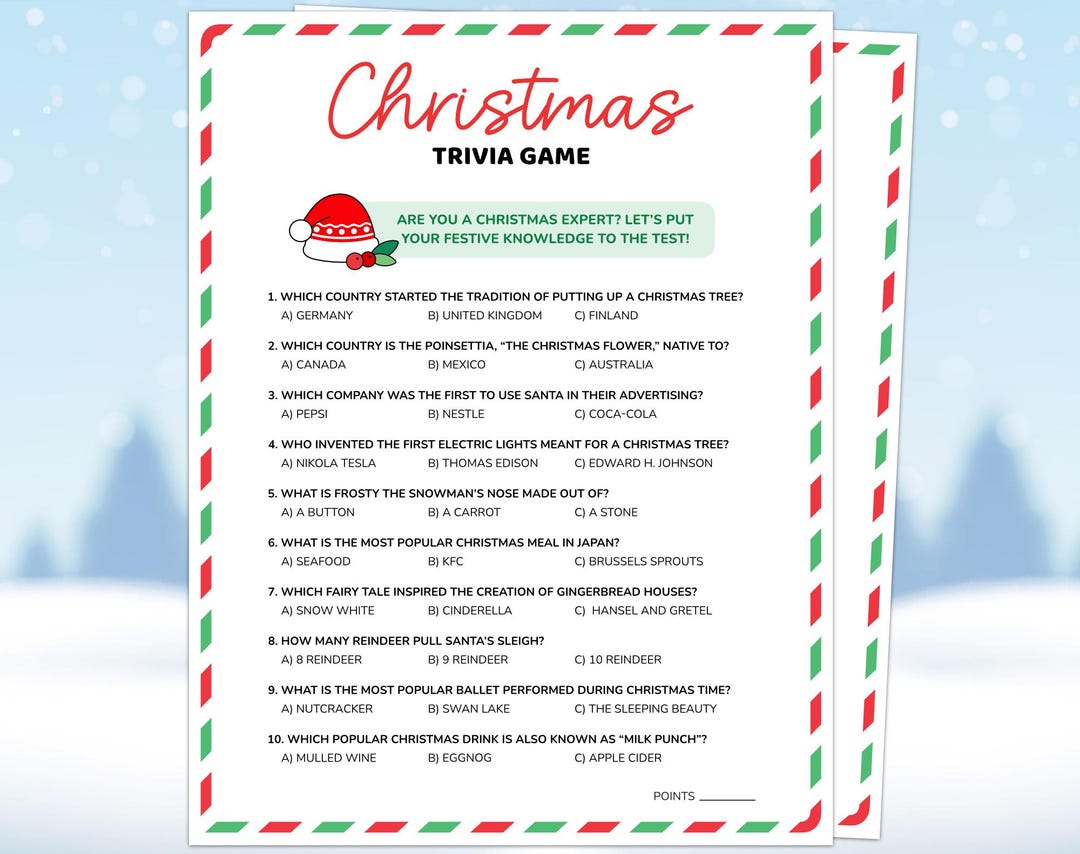 Quiz de Noël, Quiz de Noël, Quiz à imprimer, Clé des réponses, Articles ...