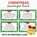 Indoor Christmas Scavenger Hunt Cards, Christmas Scavenger Hunt Clues ...