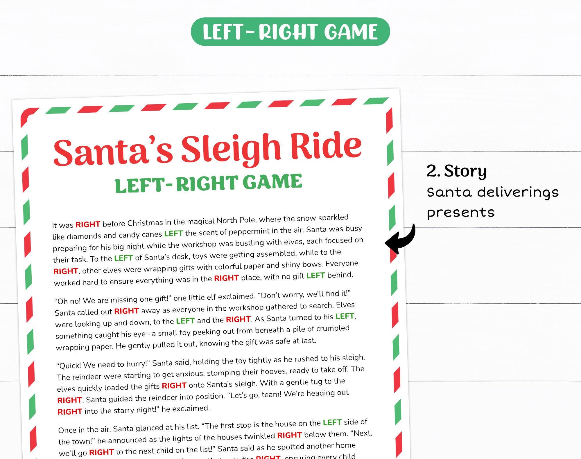 Left Right Christmas Game, Right Left Christmas Game, Christmas Left ...