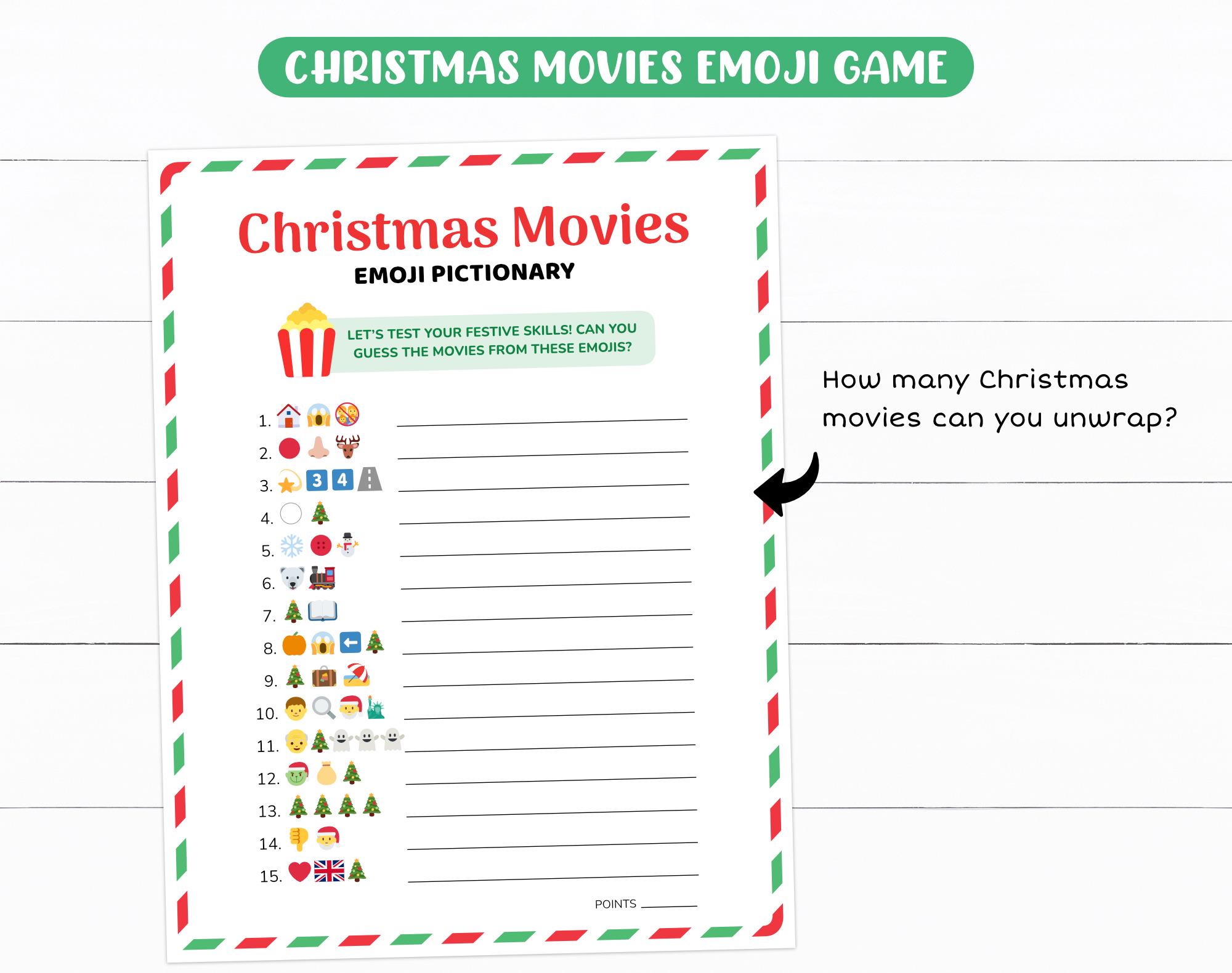 Christmas Emoji Pictionary Bundle, Christmas Emoji Bundle, Christmas ...