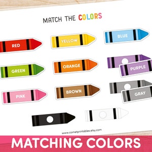Learning Colors Preschool Printables Color Worksheet Color - Etsy