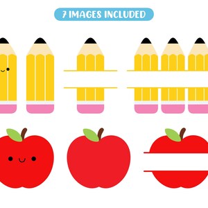 Teacher PNG Clipart, Cute Apple and Pencil Clipart, Back to School ...