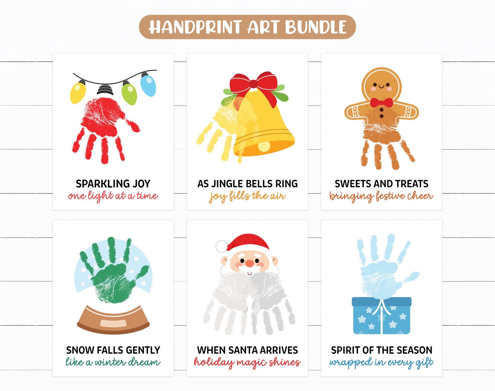 Christmas Handprint Footprint Art Bundle, Christmas Handprint Art, Baby ...