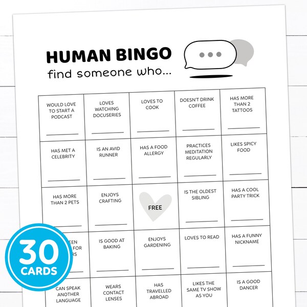 Find Someone Who Game - Etsy