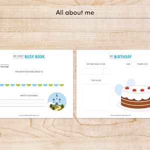 Pre-k Toddler Busy Book With Alphabet Learning Chart, Matching Colors ...