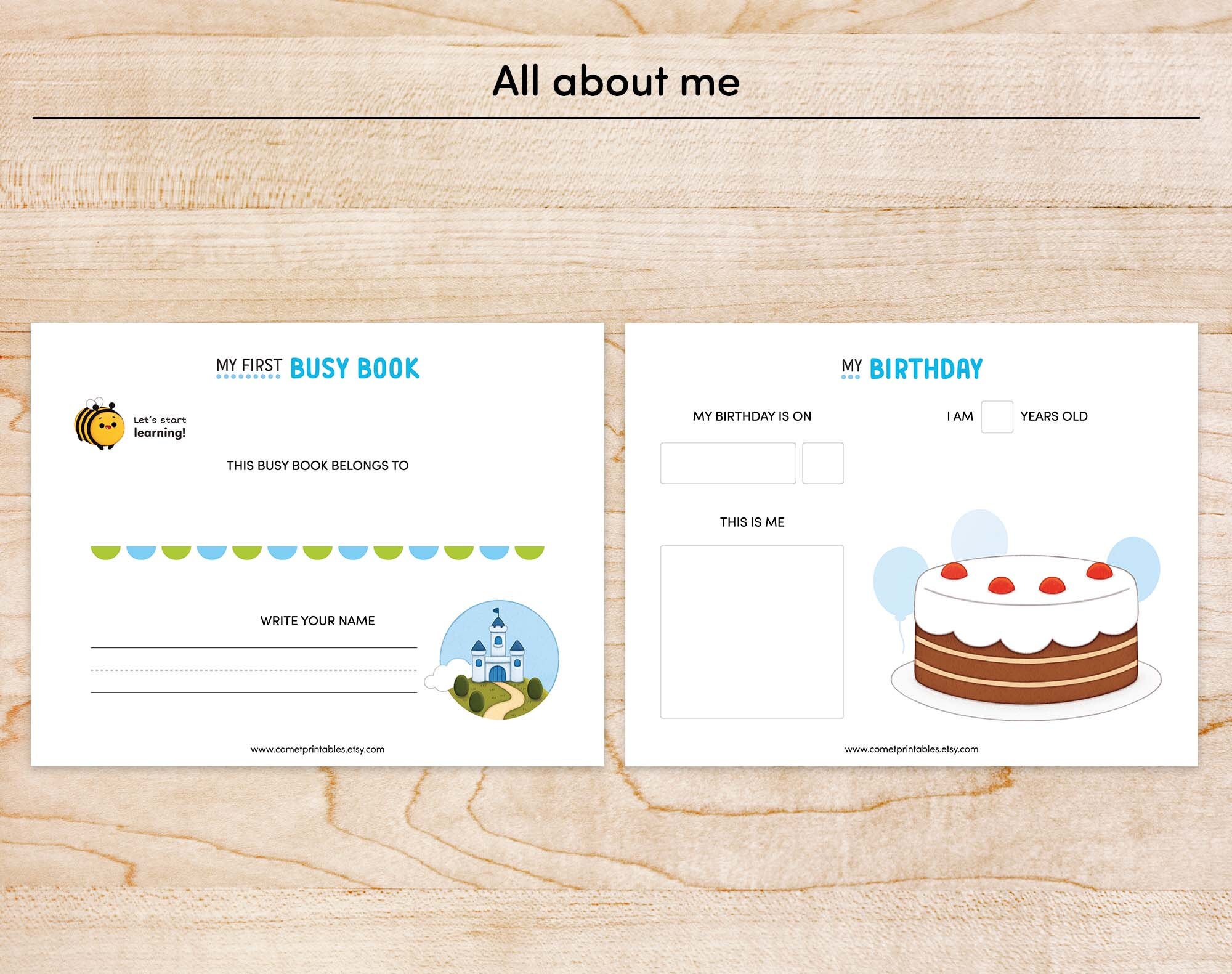 Pre-k Toddler Busy Book With Alphabet Learning Chart, Matching Colors ...