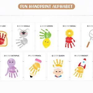 Handprint Alphabet Book, Alphabet Handprint Art Bundle, Alphabet ...