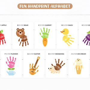 Handprint Alphabet Book, Alphabet Handprint Art Bundle, Alphabet ...