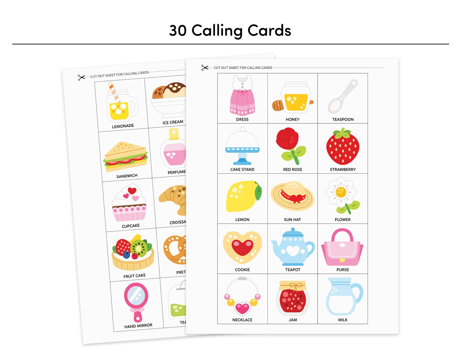 Tea Party Bingo Cards, Afternoon Teatime Bingo Game Template, Spring ...
