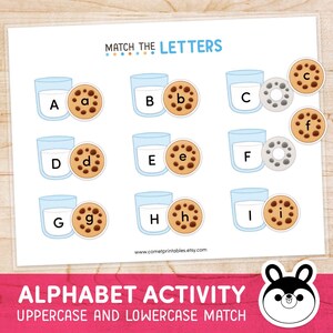 Uppercase and Lowercase Letter Matching Activity, Alphabet Matching ...