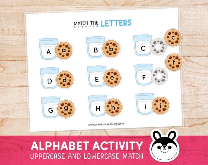 Uppercase and Lowercase Letter Matching Activity, Alphabet Matching ...