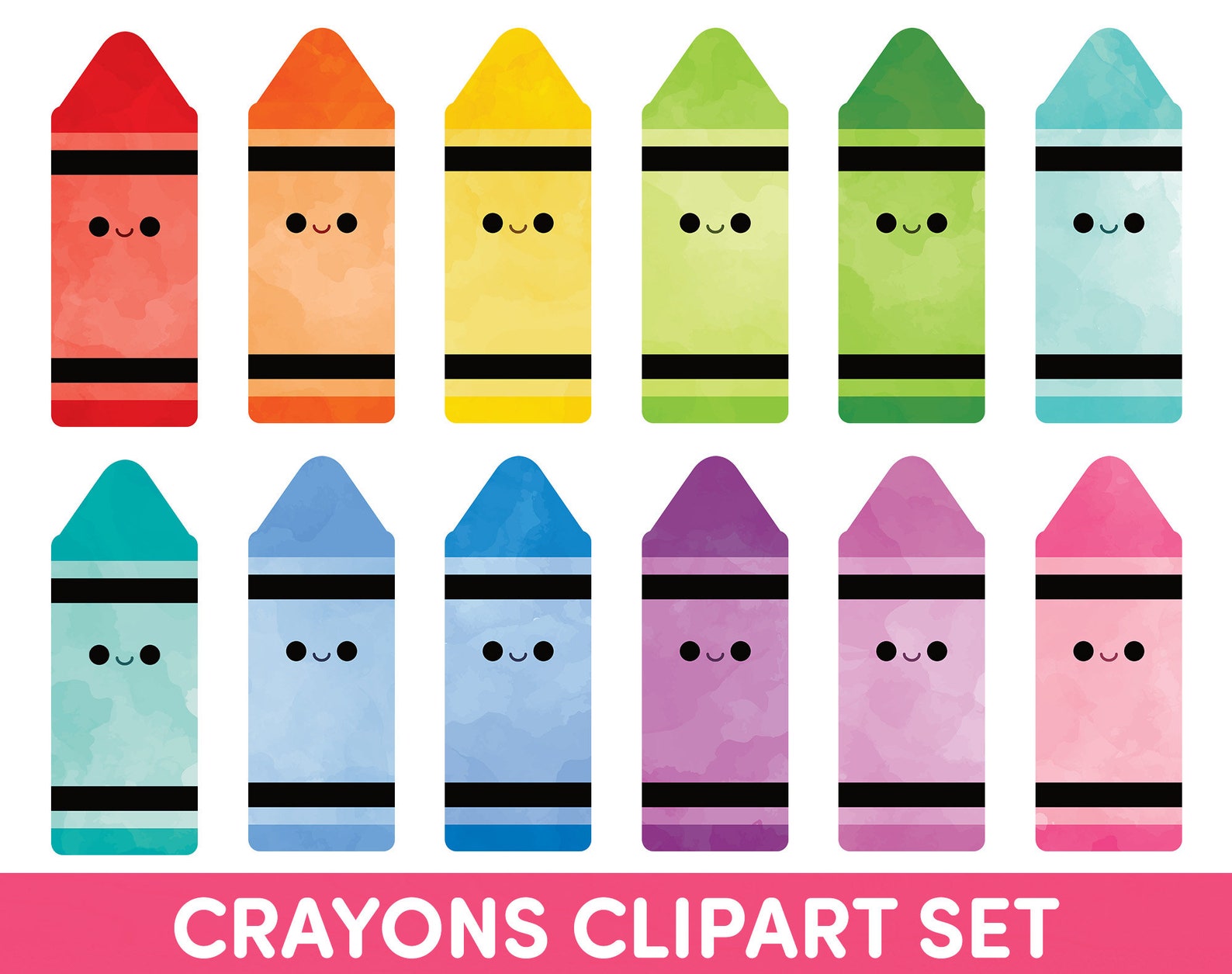 Crayons Clipart Back to School Clipart Bulletin Board Ideas - Etsy