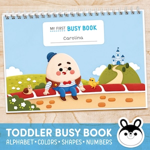 Pre-k Toddler Busy Book With Alphabet Learning Chart, Matching Colors ...