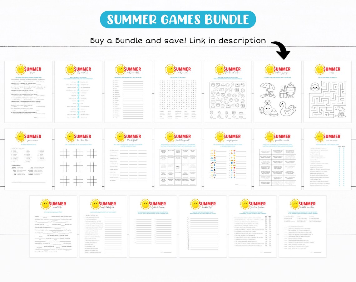 Summer Emoji Game, Summer Emoji Pictionary, Printable Emoji Quiz, Fun ...