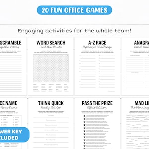 Team Building Games for Work, Office Games Bundle, Work Party Games ...