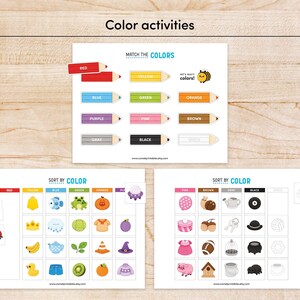 Pre-k Toddler Busy Book With Alphabet Learning Chart, Matching Colors ...