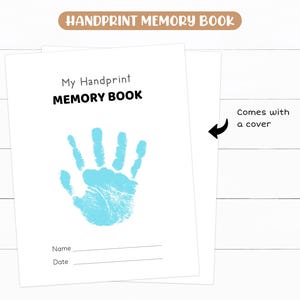 Handprint Memory Book, Printable Monthly Handprint Craft, 12 Months ...