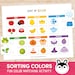 Color Matching Worksheet, Preschool Printable, Preschool Worksheets ...