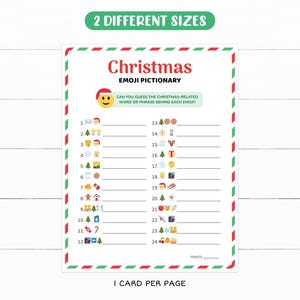 Christmas Emoji Pictionary Game, Christmas Emoji Quiz, Printable Guess ...