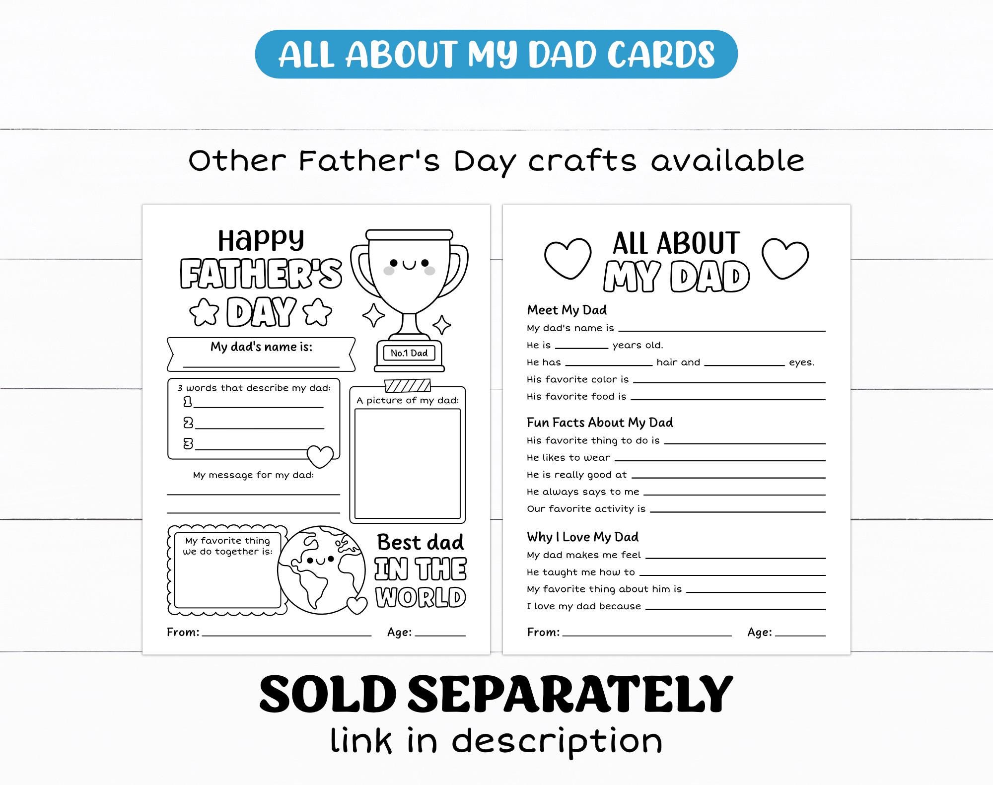 Fathers Day Bible Craft Kids, Childrens Church Activity Sheet ...