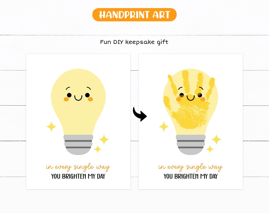 Fathers Day Handprint Card, DIY Father's Day Handprint Art, Craft ...