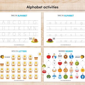 Pre-k Toddler Busy Book With Alphabet Learning Chart, Matching Colors ...