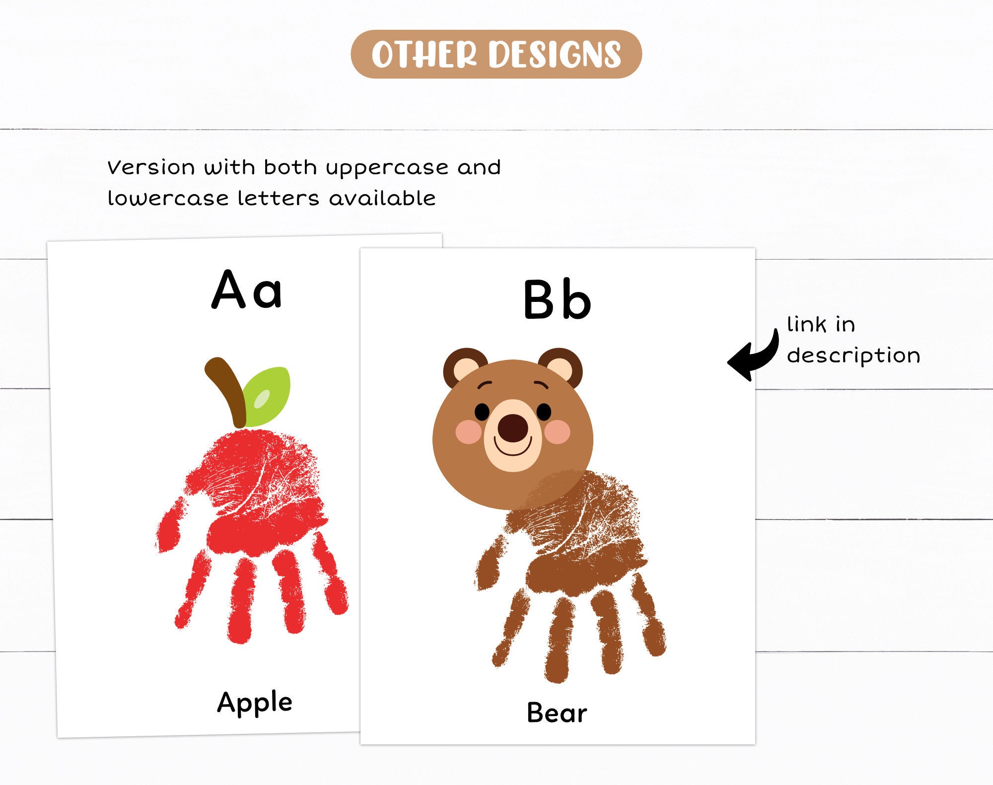 Handprint Alphabet Book, Alphabet Handprint Art Bundle, Alphabet ...