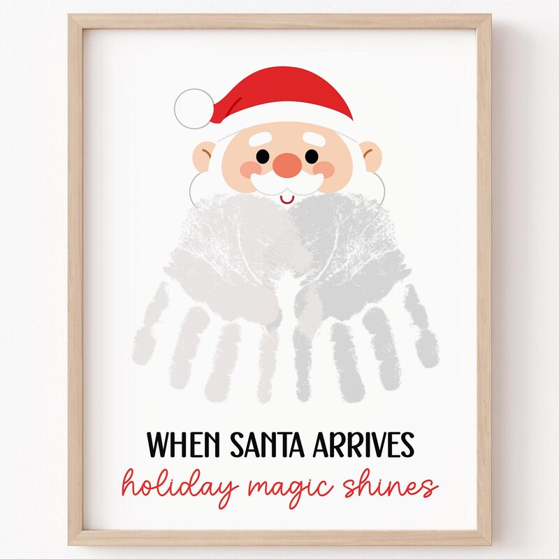 Santa Handprint - Etsy