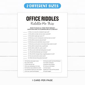 Office Riddles, Riddle Me This Office Games, Easy Work Riddles and ...