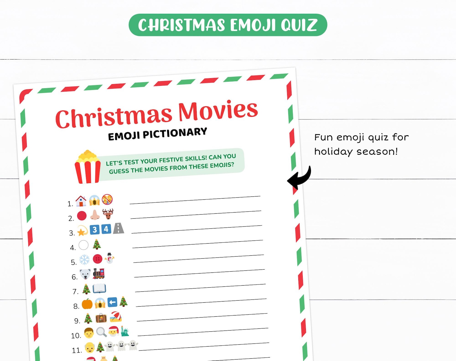 Christmas Emoji Pictionary Game, Christmas Emoji Game, Christmas Movies ...