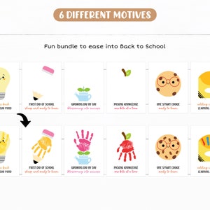 Back to School Handprint Art Bundle, First Day of School Handprint ...