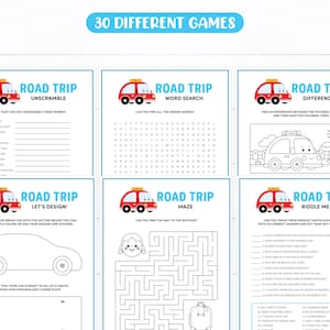 Kids Road Trip Games Bundle, Family Road Trip Pack, Printable Travel ...