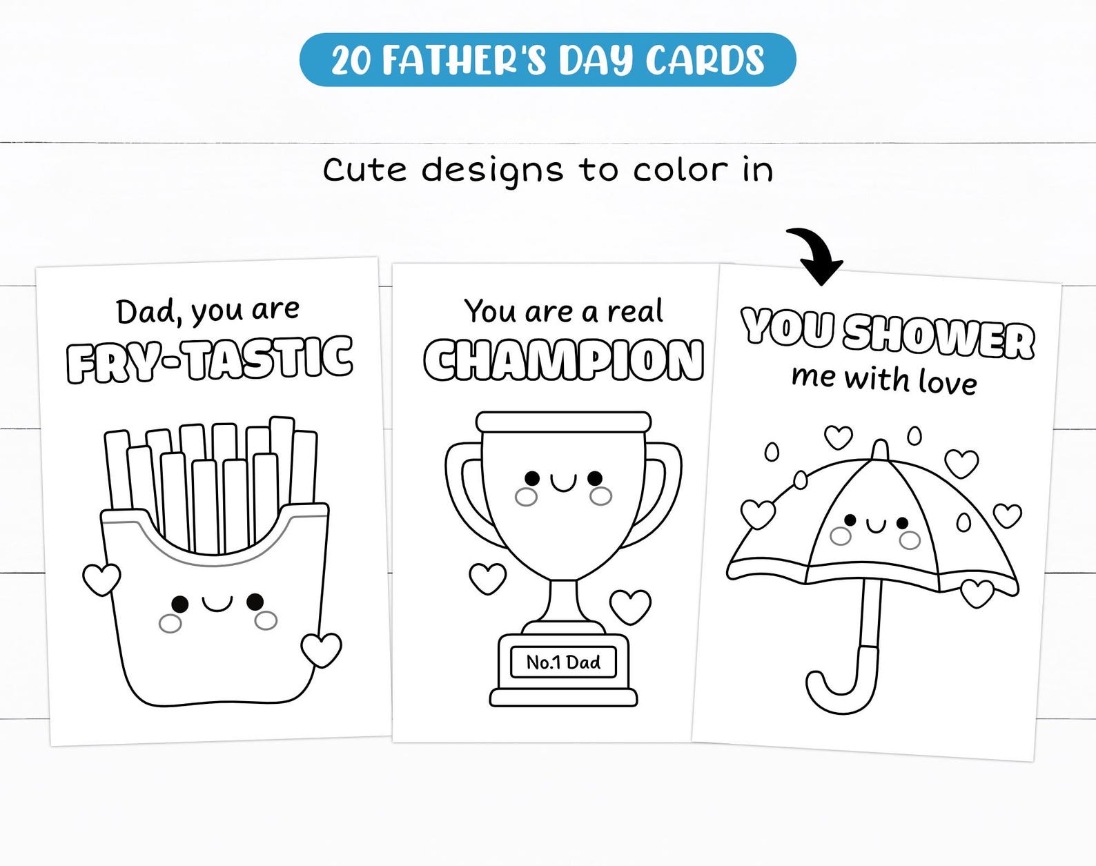 Fathers Day Coloring Cards, Fathers Day Cards, Fathers Day Printable ...