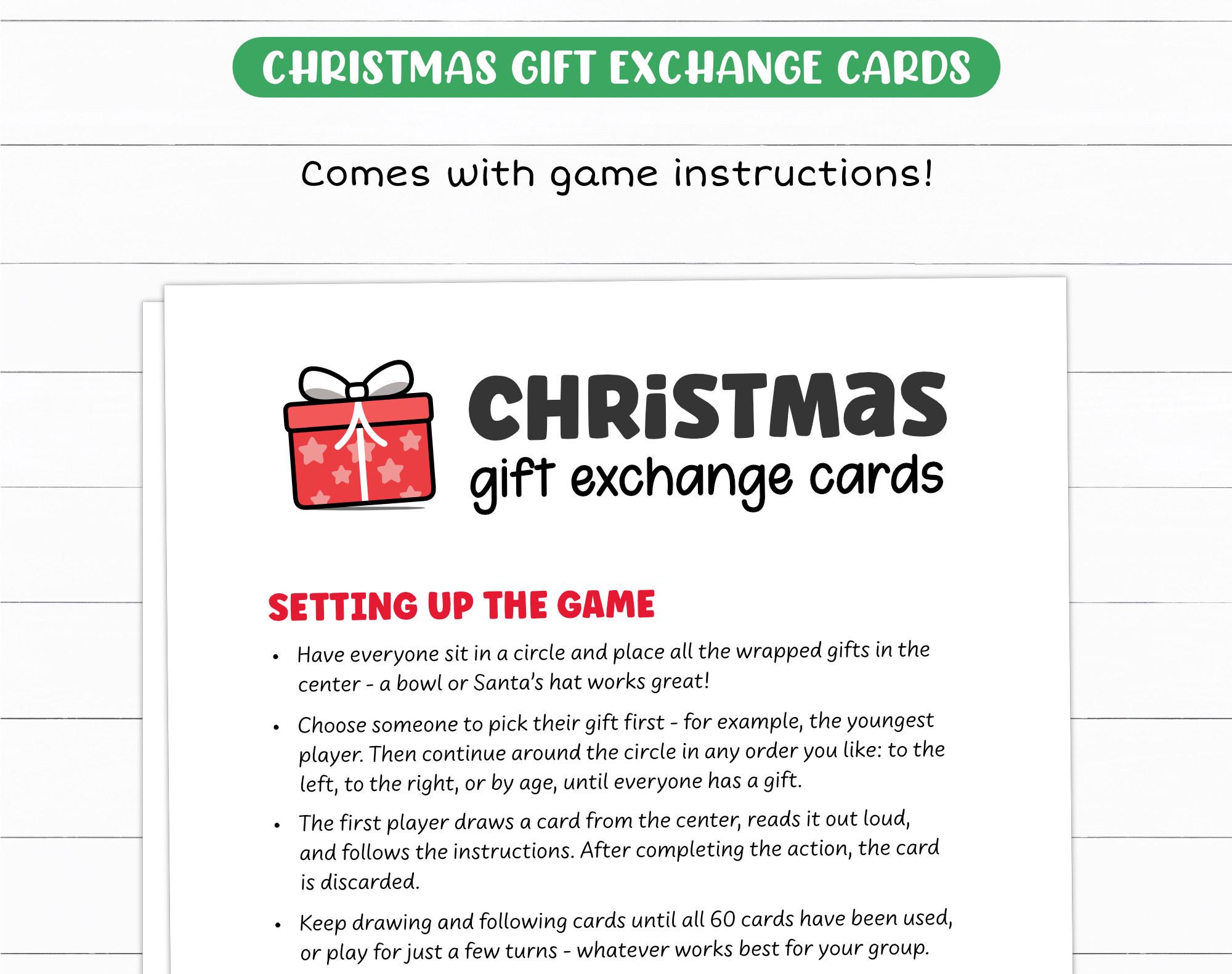 Christmas Gift Exchange Game, Holiday Present Swap, Family or Office ...