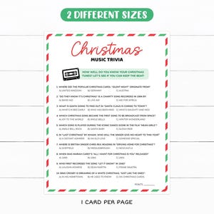 Christmas Music Trivia Game, Christmas Songs Trivia, Christmas Trivia ...