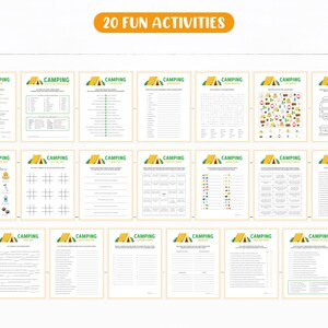 Camping Games Bundle, Camping Bundle, Camping Party Games for Kids ...