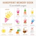 Handprint Memory Book, Printable Monthly Handprint Craft, 12 Months ...